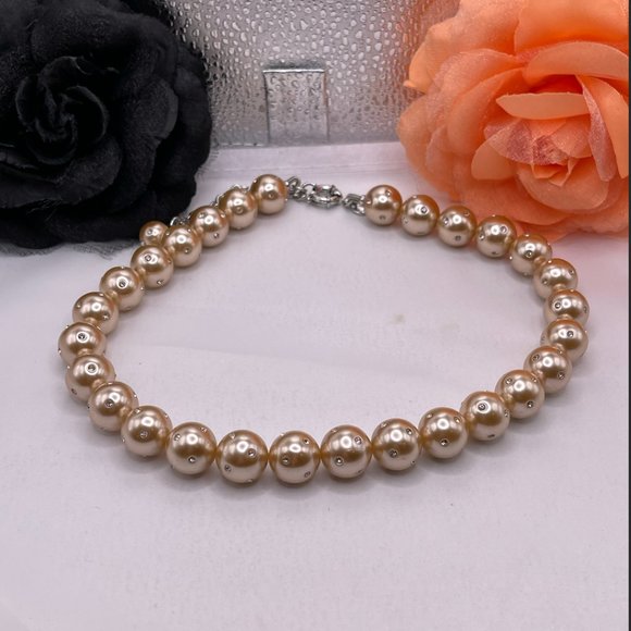 Talbots | Jewelry | 1252326 Stunning Talbots Champagne Faux Pearls With ...